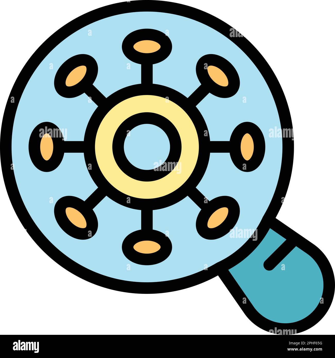 Zoom virus icon. Outline Zoom virus vector icon for web design isolated ...