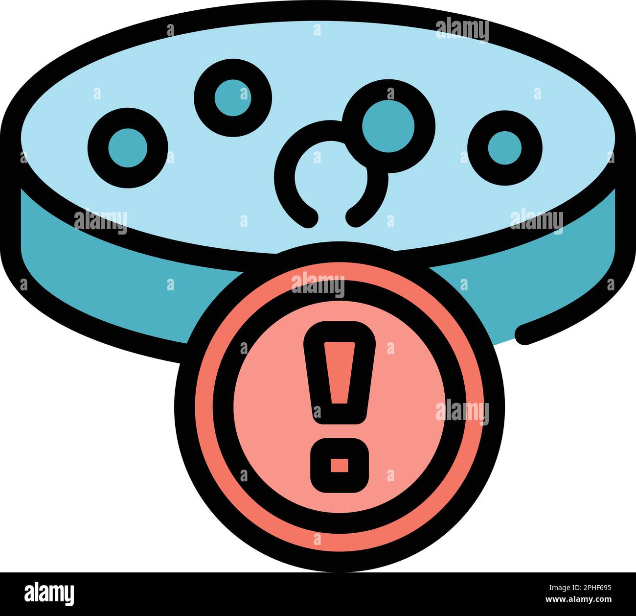 Test petri dish icon. Outline Test petri dish vector icon for web ...