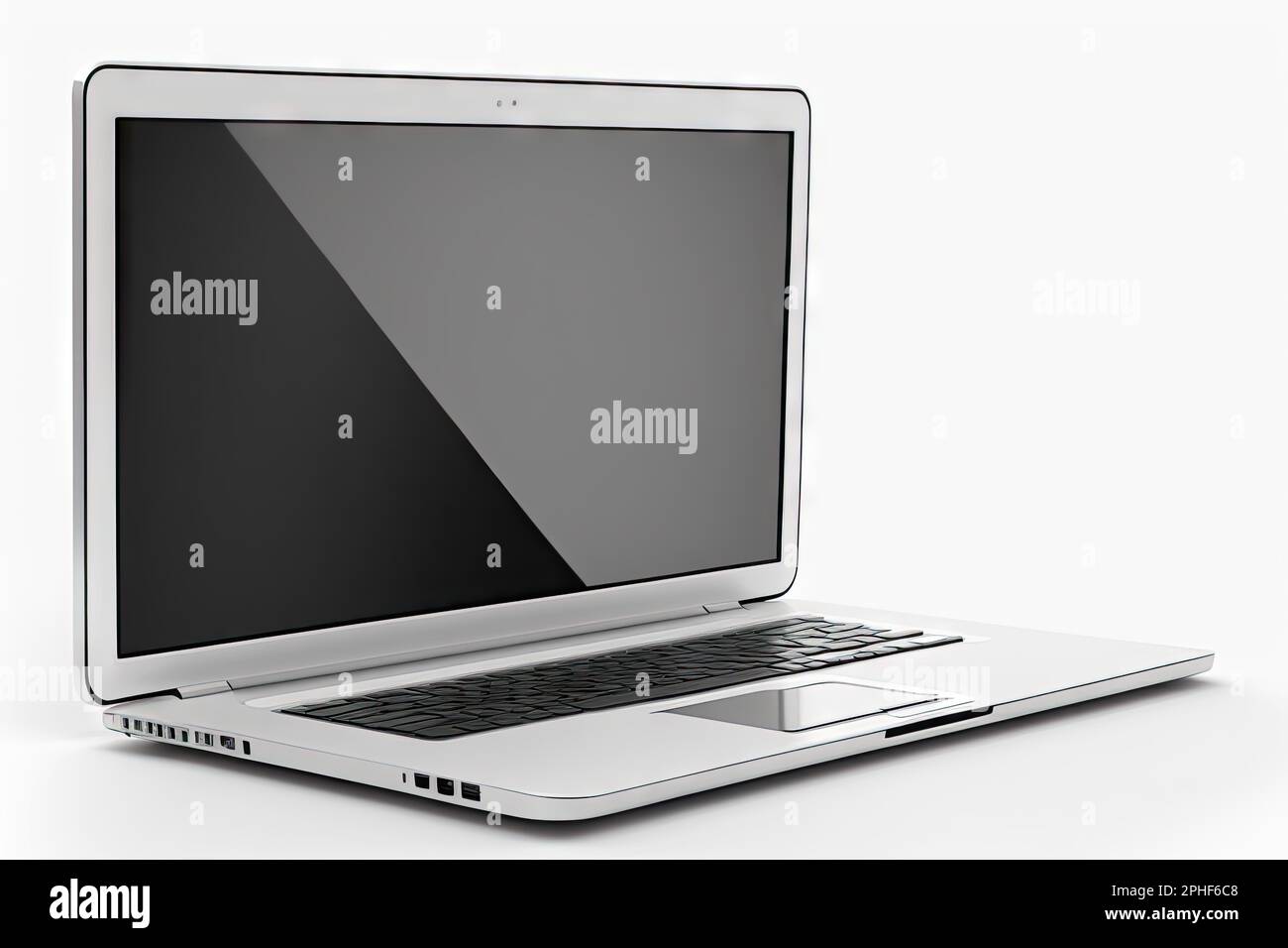 Isolated laptop with empty space on white background eps 10 Stock Photo ...