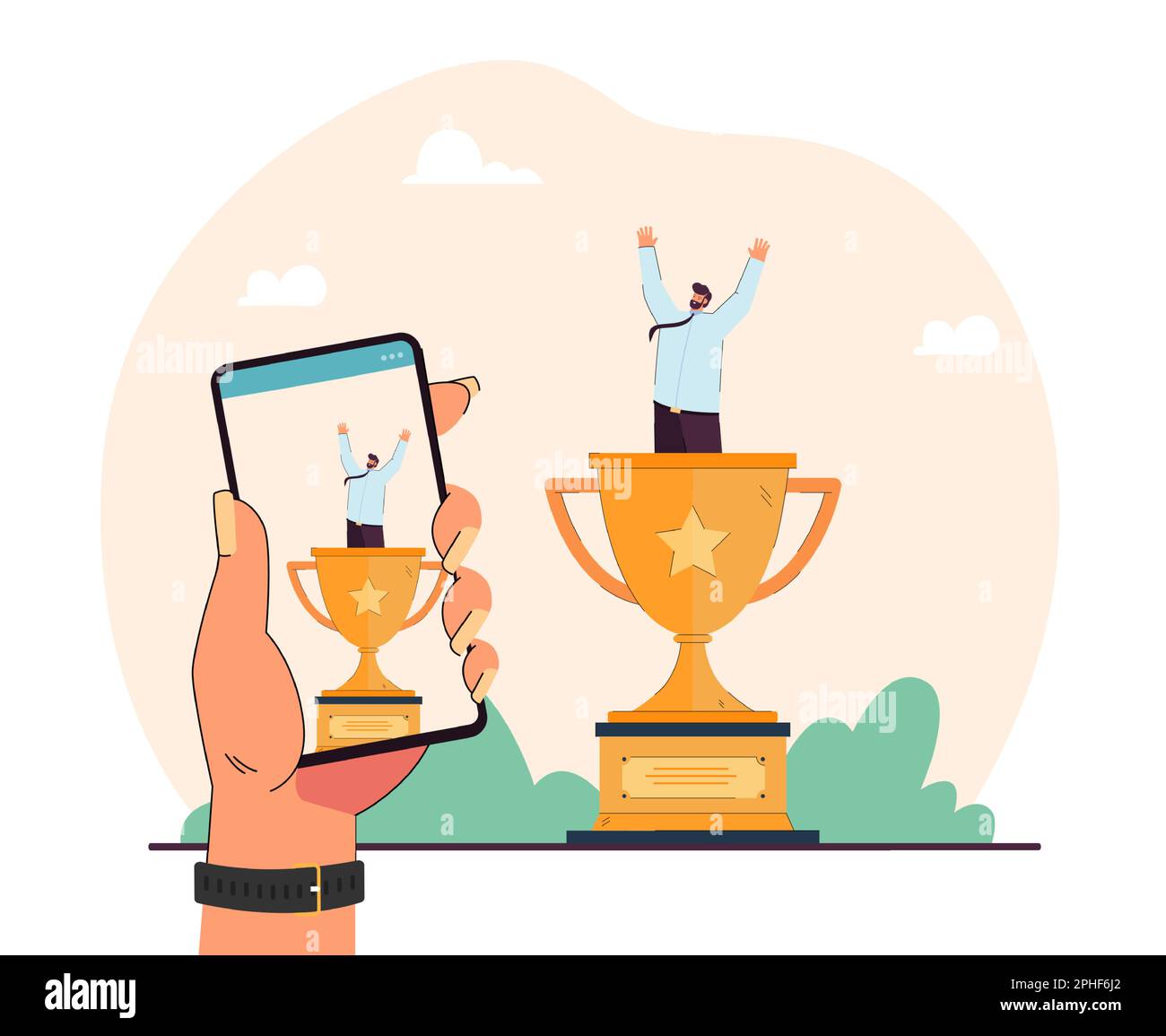 Trophy photo Cut Out Stock Images & Pictures - Alamy