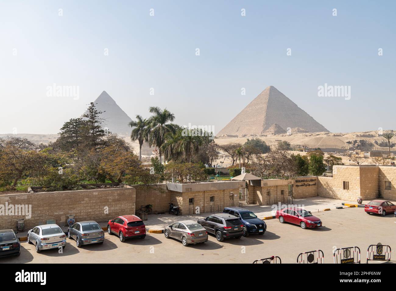The entrance to the sound and light show for the Pyramids of Giza in ...