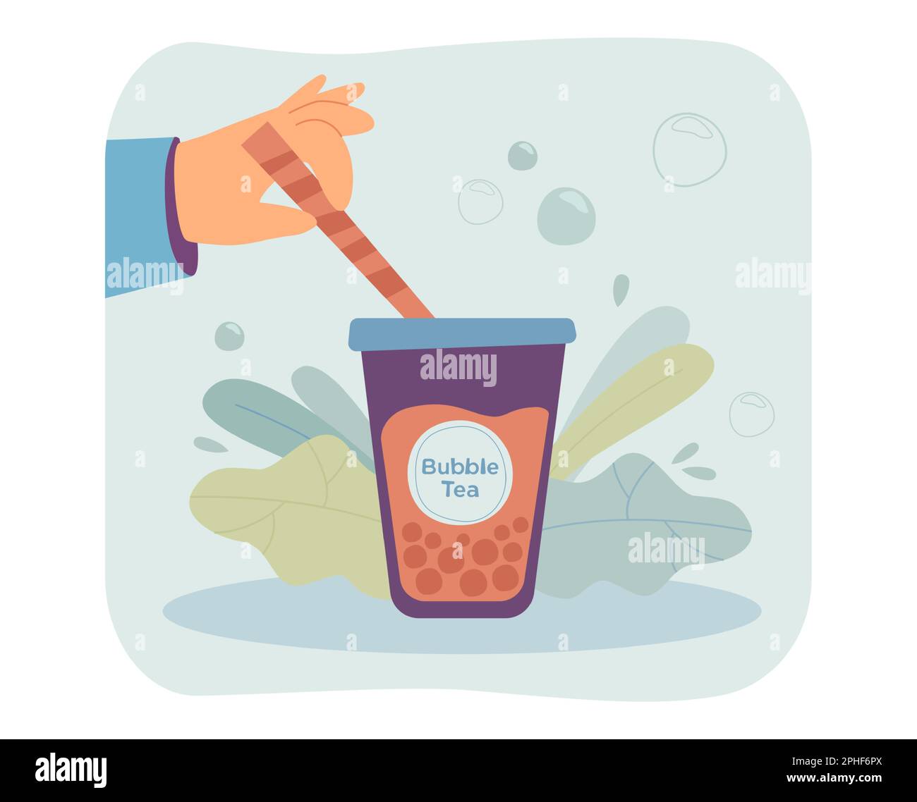 Cup milk tea on Stock Vector Images - Alamy