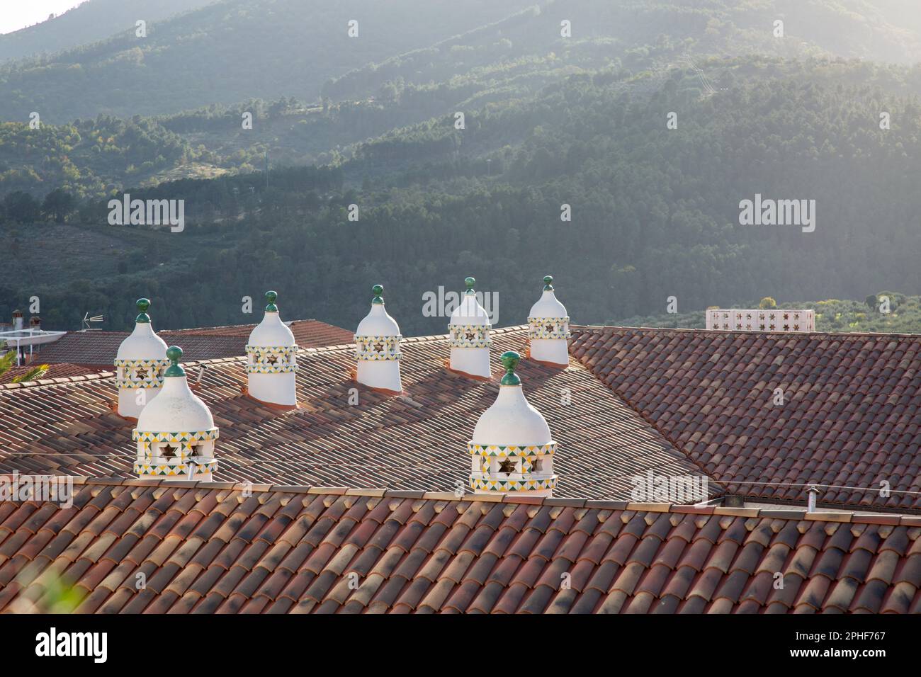 Roof and Chimneys at Monastery; Guadalupe; Spain Stock Photo - Alamy