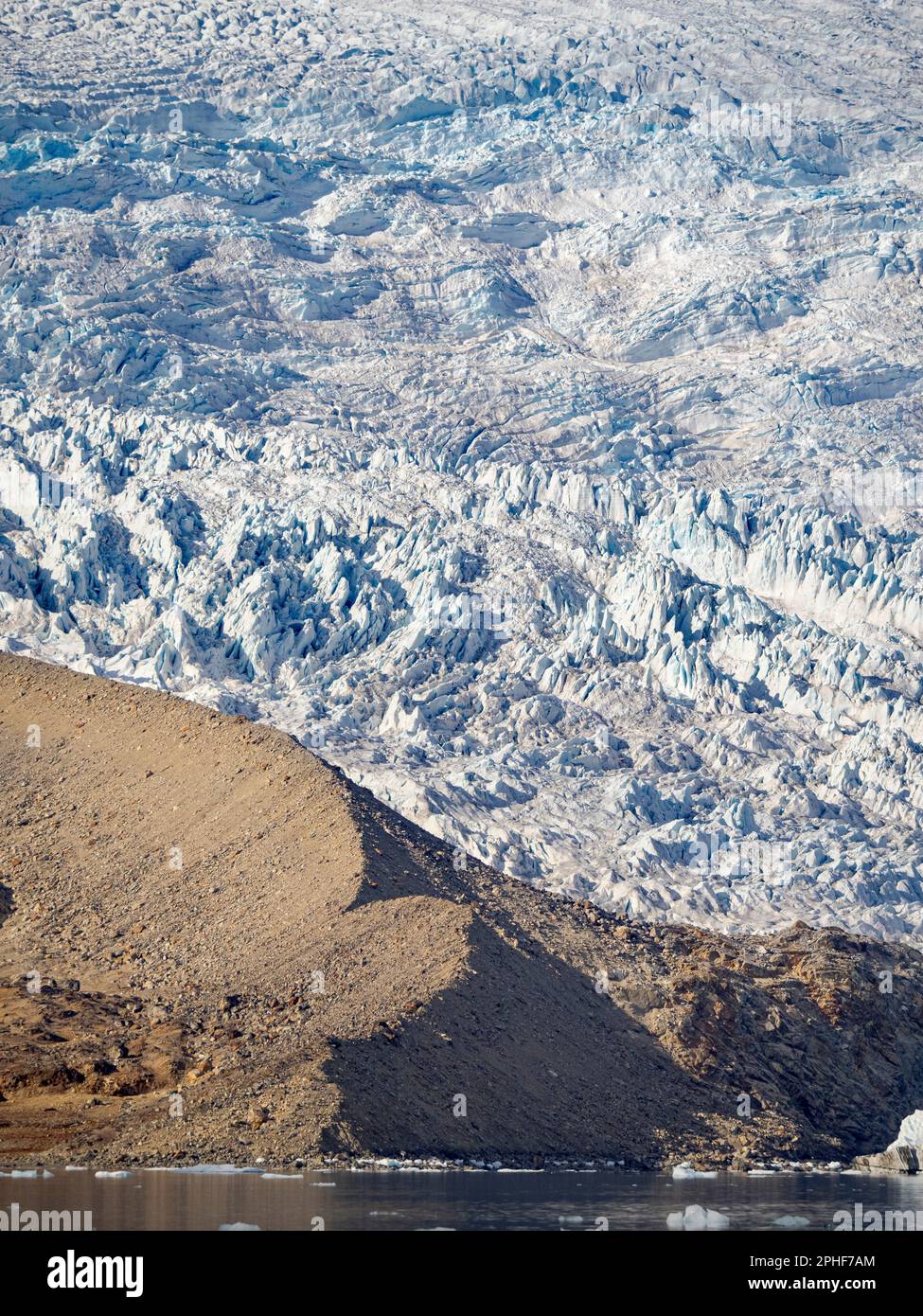 Brueckner Glacier, lateral moraine dating back to the 1900 indicating ...