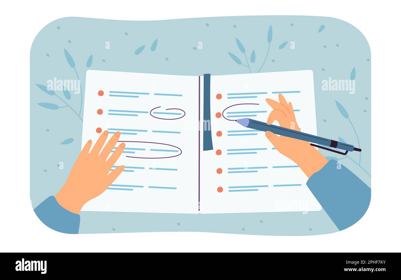 Student highlighting book Stock Vector Images - Alamy