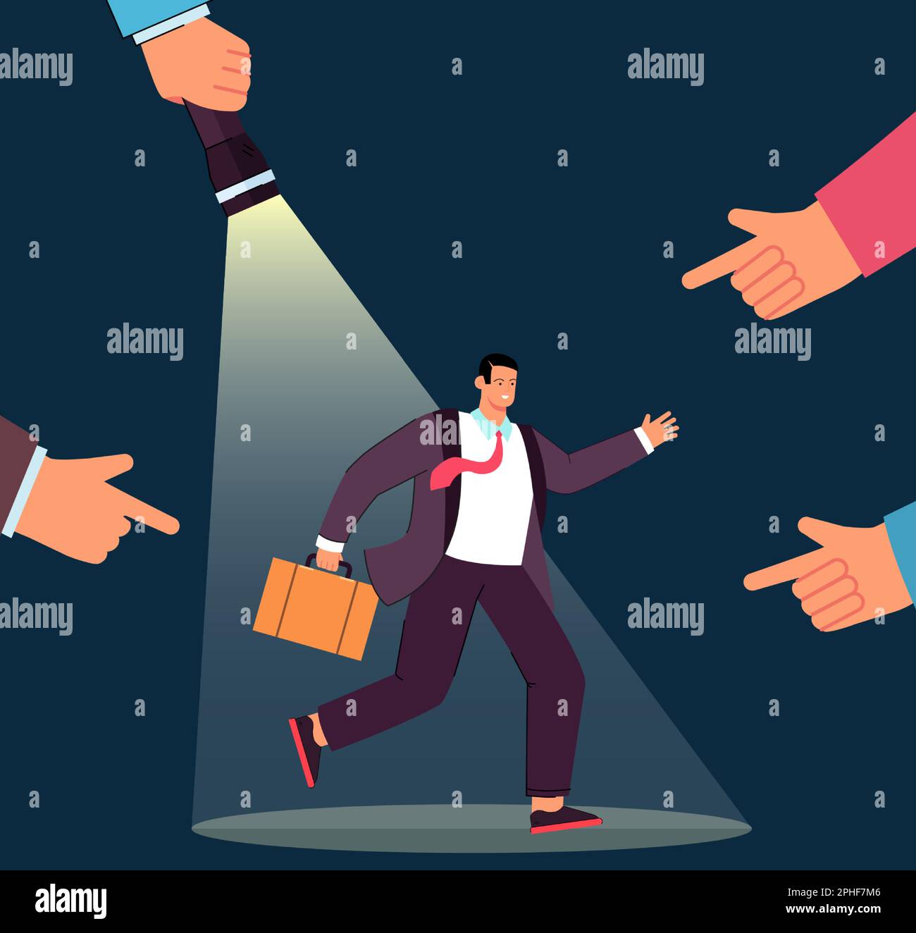 Hand pointing flashlight hi-res stock photography and images - Alamy