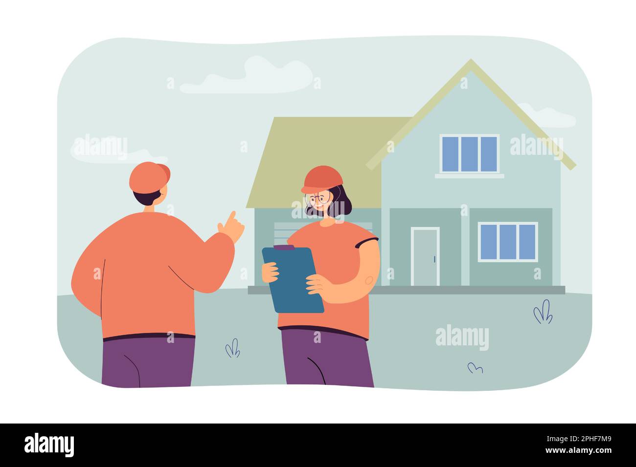 Professional female engineer in hard Stock Vector Images - Alamy