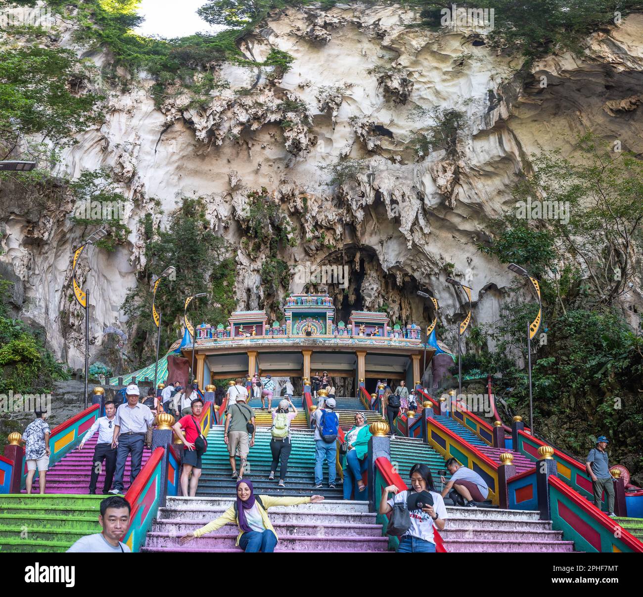 Batu Caves, Malaysia - 22 February 2023: Batu caves. Famous and iconic ...