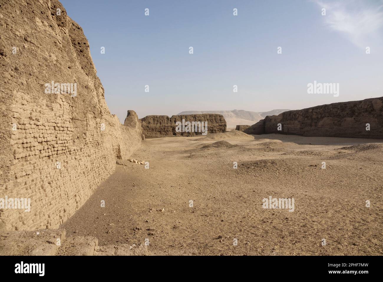 The massive mud brick enclosure of King Khasekhemwy of 2nd Dynasty at ...