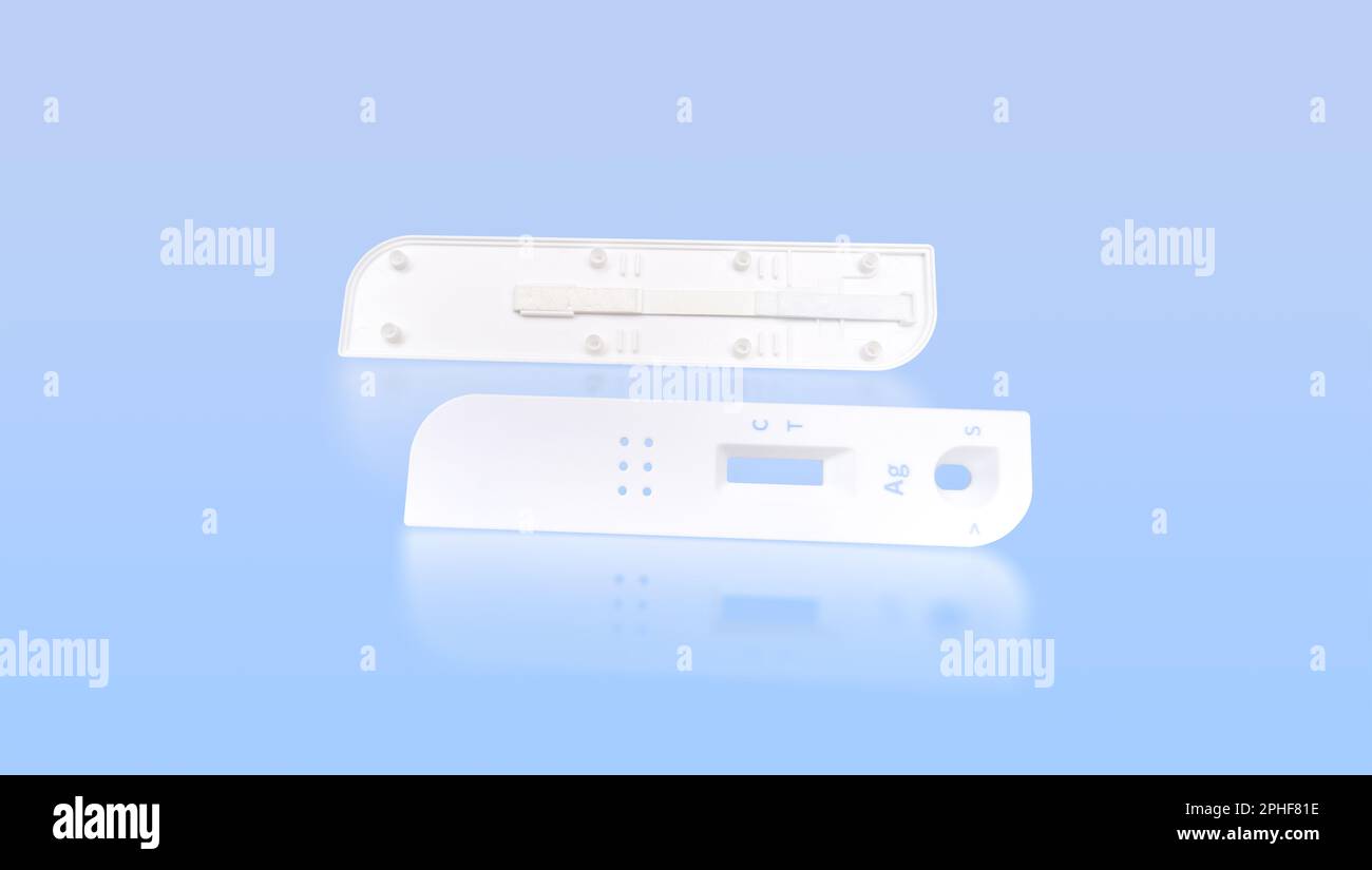 External and internal pictures of medical antigen test cassette ...
