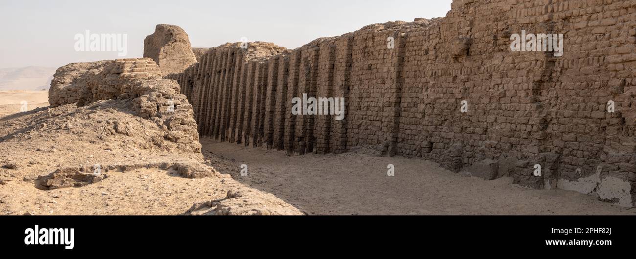 The massive mud brick enclosure of King Khasekhemwy of 2nd Dynasty at ...