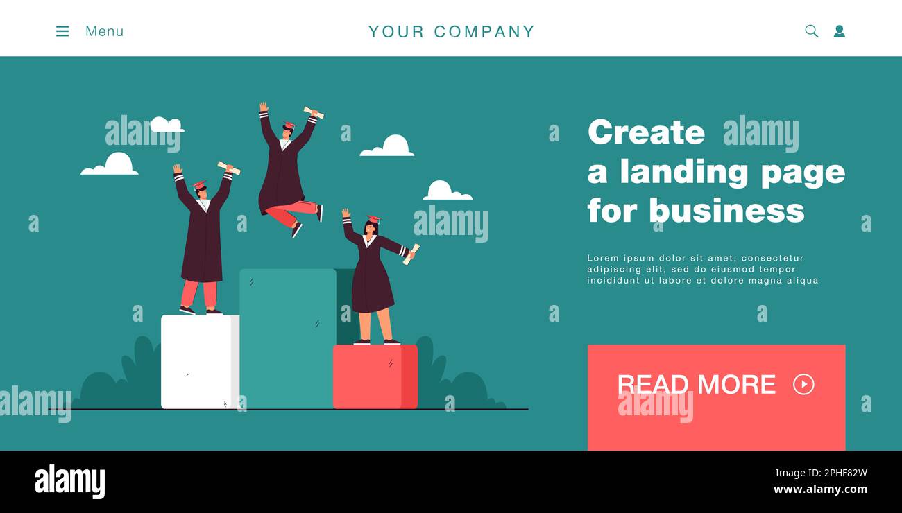 Graduation podium students Stock Vector Images - Alamy