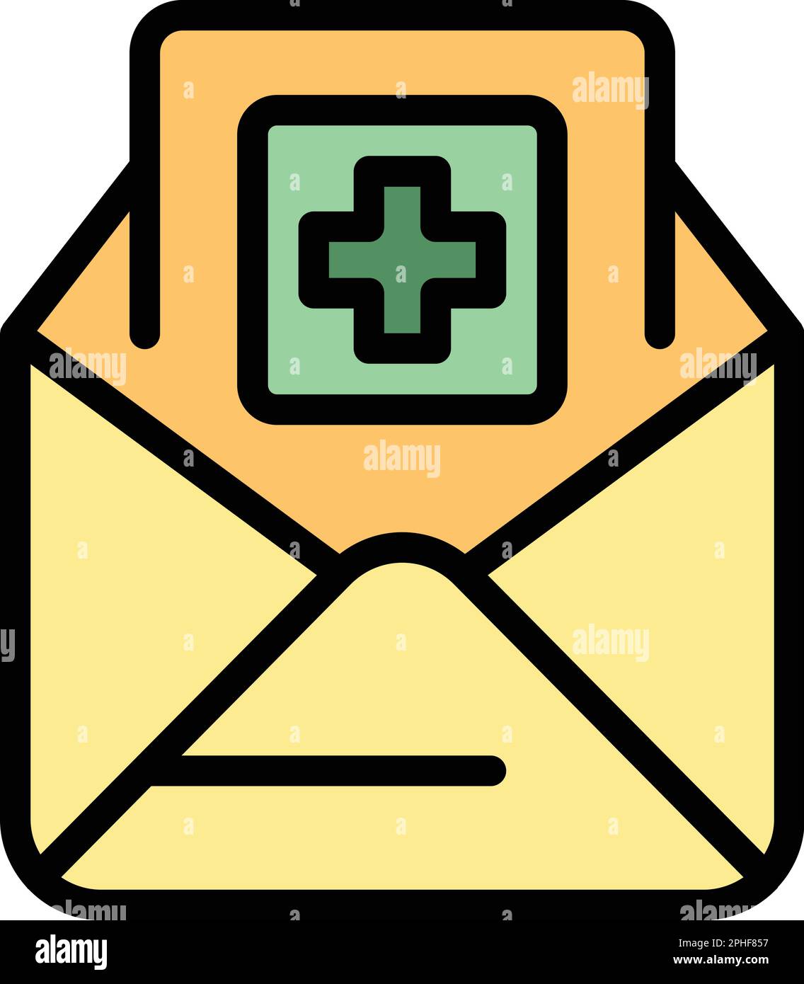 Envelope test positive icon. Outline Envelope test positive vector icon ...