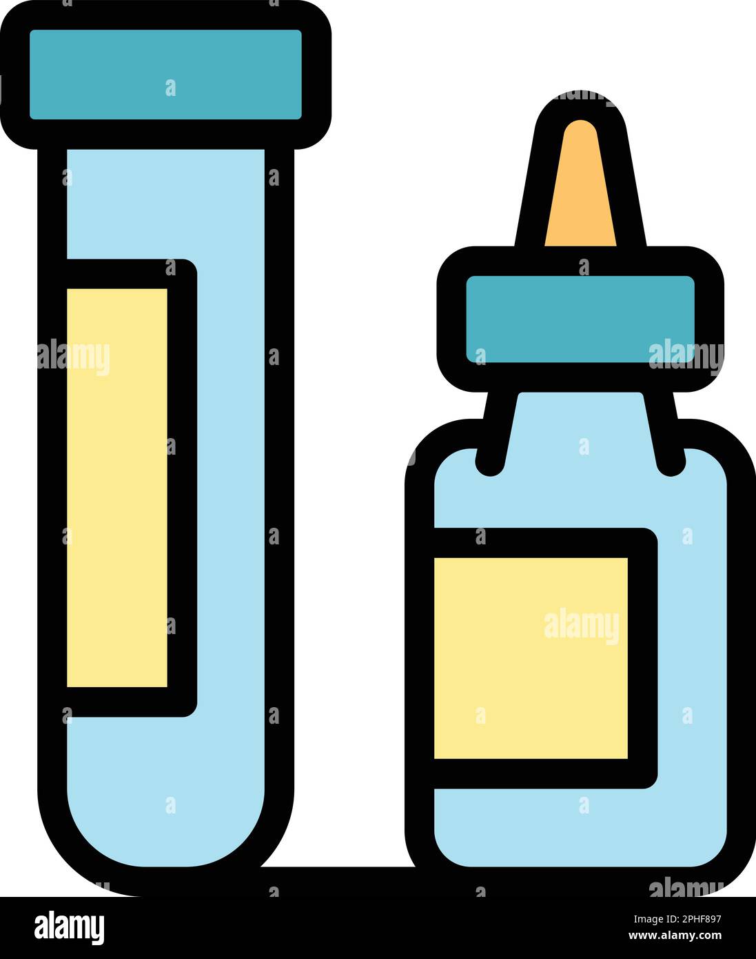 Lab Tube Test Icon Outline Lab Tube Test Vector Icon For Web Design