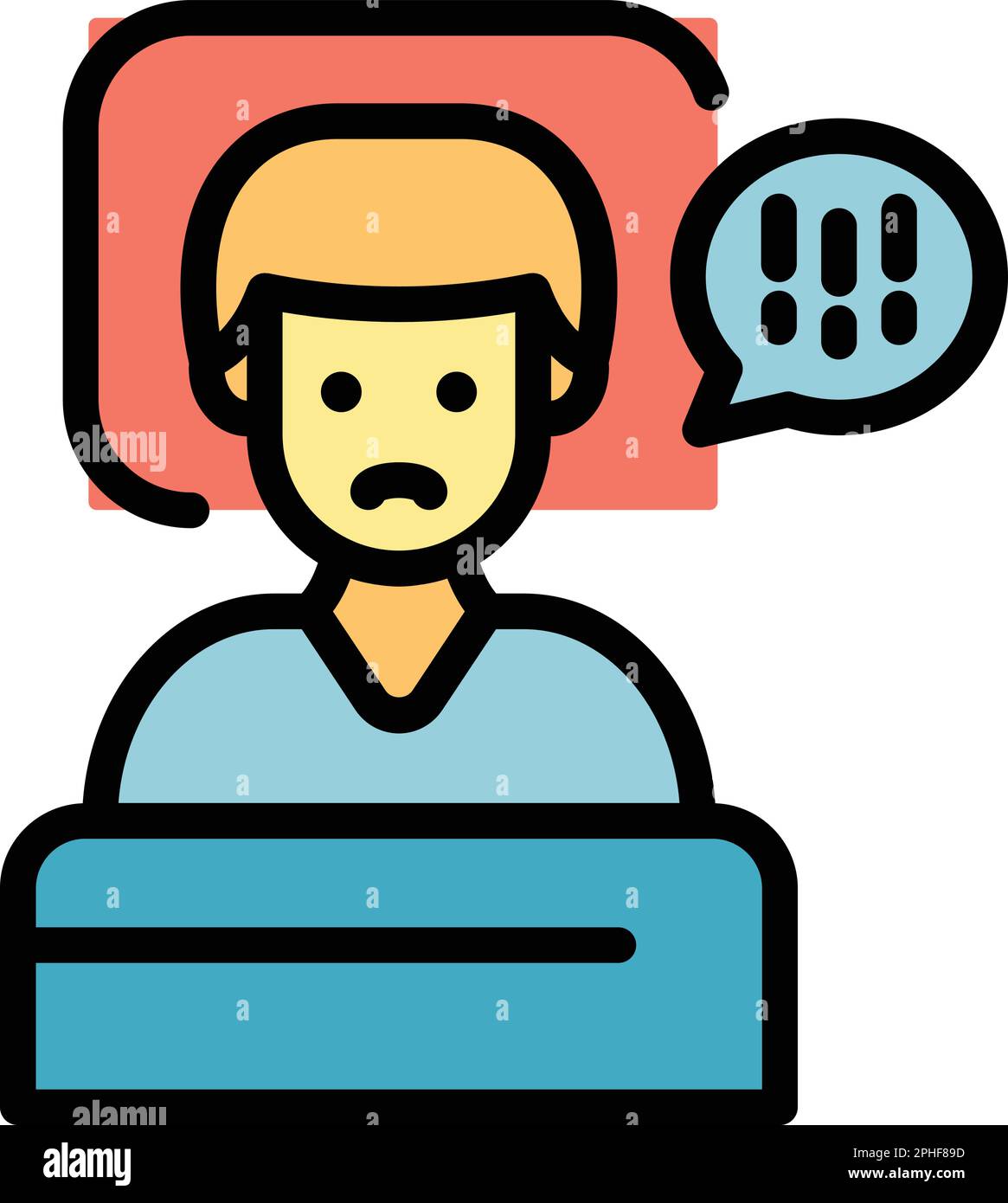 Nightmare icon. Outline Nightmare vector icon for web design isolated ...