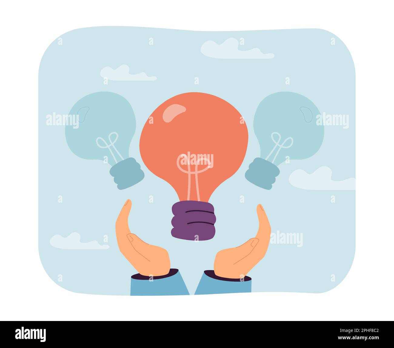 Hands on light background Stock Vector Images - Alamy