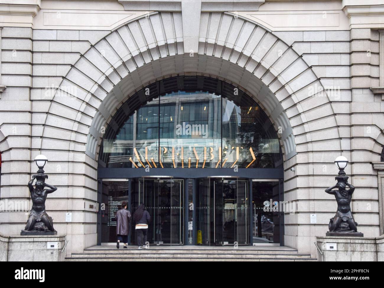 London, UK. 28th March 2023. Exterior view of Alphabeta building in ...