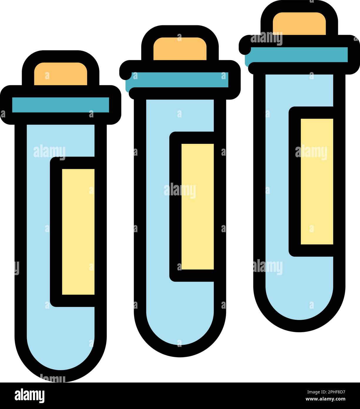 Medical glass tubes icon. Outline Medical glass tubes vector icon for ...