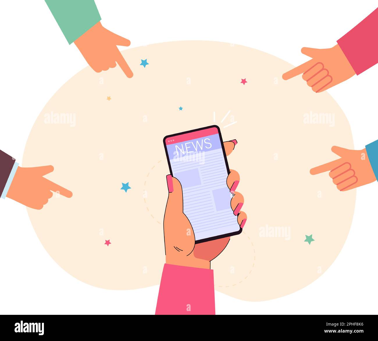 People pointing cartoon hi-res stock photography and images - Alamy