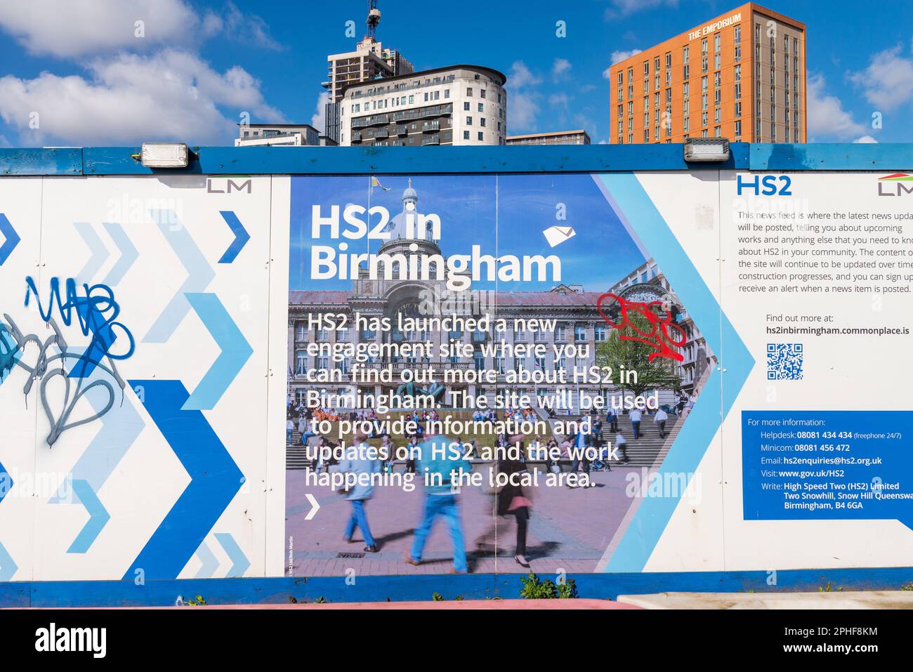 HS2 construction works continue in the Eastside area of Birmingham ...