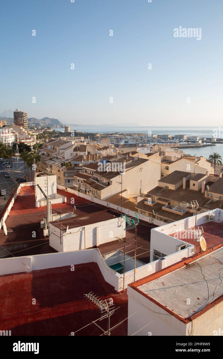 Rooftop View, and Port; El Campello; Alicante; Spain Stock Photo - Alamy