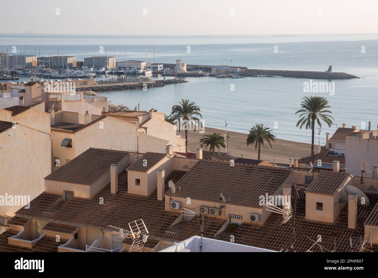 Rooftop View, and Port; El Campello; Alicante; Spain Stock Photo - Alamy