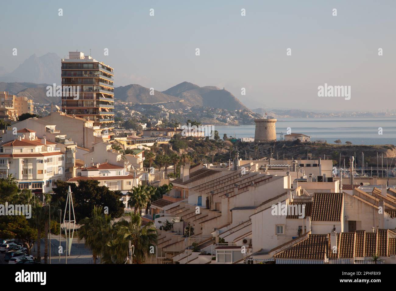Rooftop View, and Port; El Campello; Alicante; Spain Stock Photo - Alamy