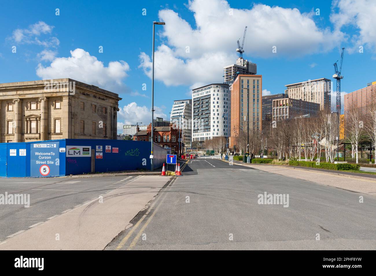 HS2 construction works continue in the Eastside area of Birmingham ...