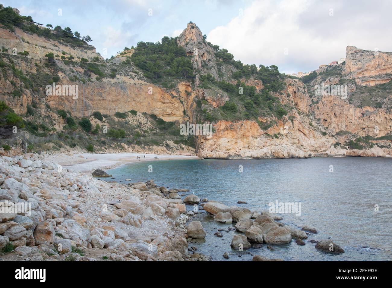 Landscape at Moraig Cove Beach; Alicante; Spain Stock Photo - Alamy