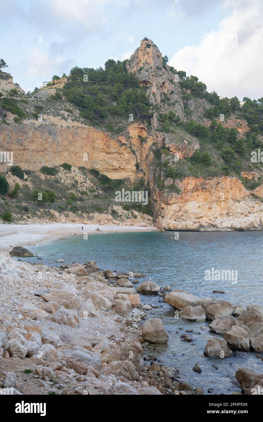 Landscape at Moraig Cove Beach; Alicante; Spain Stock Photo - Alamy