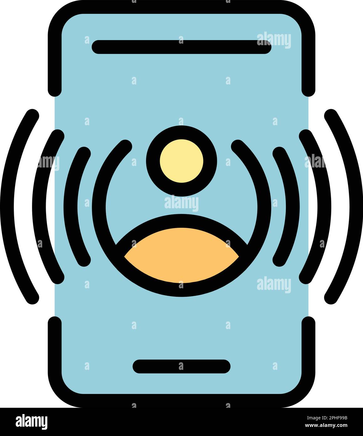 Ringing phone icon. Outline Ringing phone vector icon for web design ...