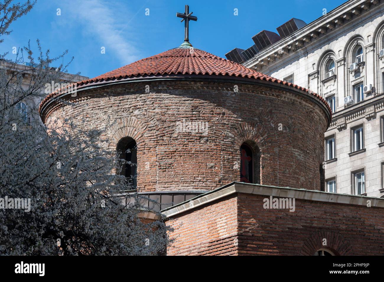 SOFIA, BULGARIA- MARCH 19, 2023: Amazing view of Church St. George Rotunda in in Sofia, Bulgaria ...