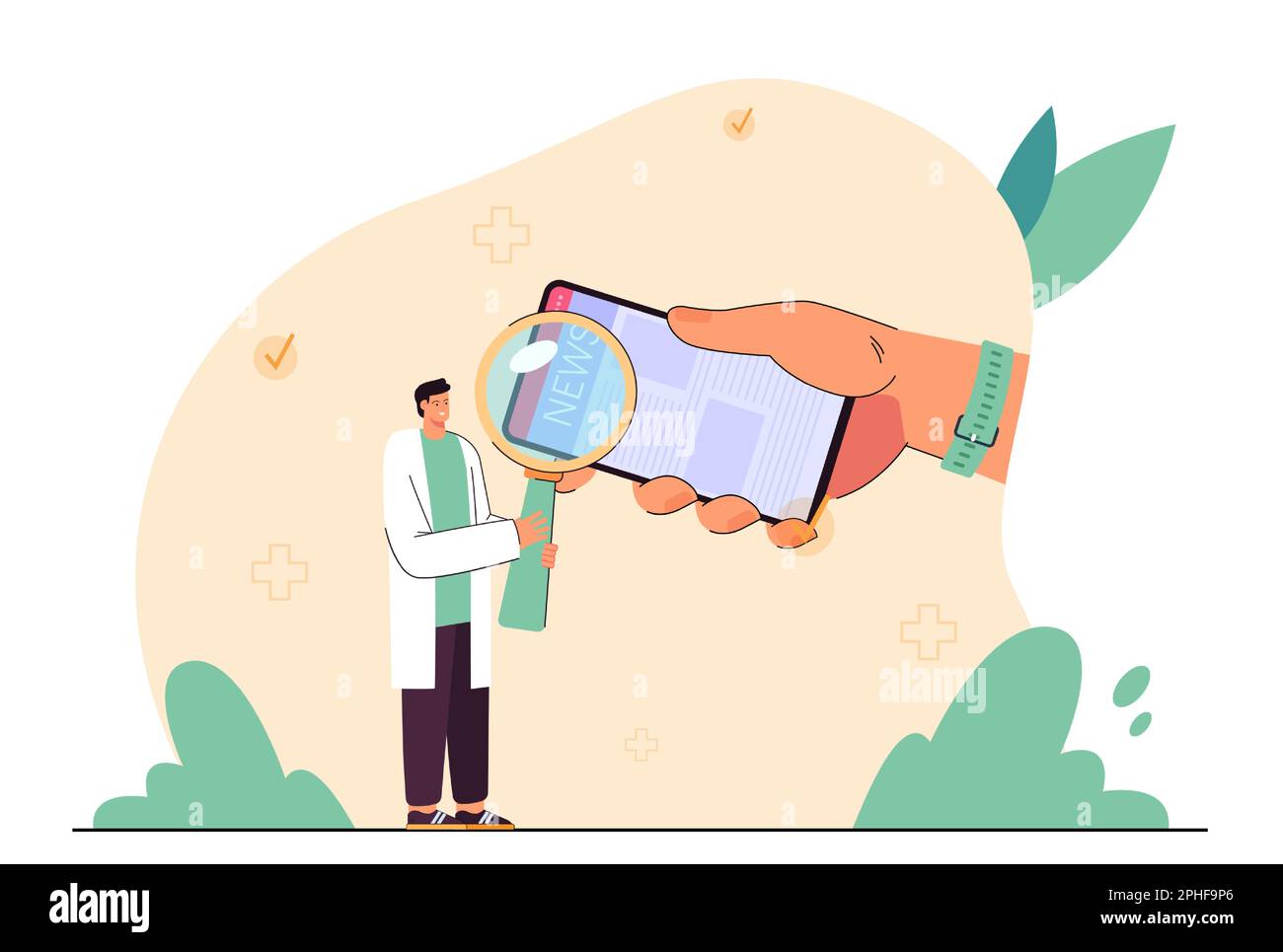 Phone search health Stock Vector Images - Alamy