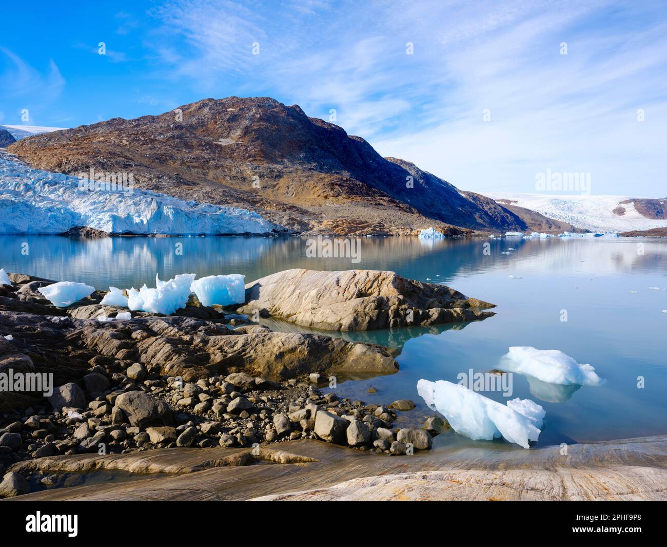 Hahn Glacier, Brueckner Glacier in the background. Landscape in the ...