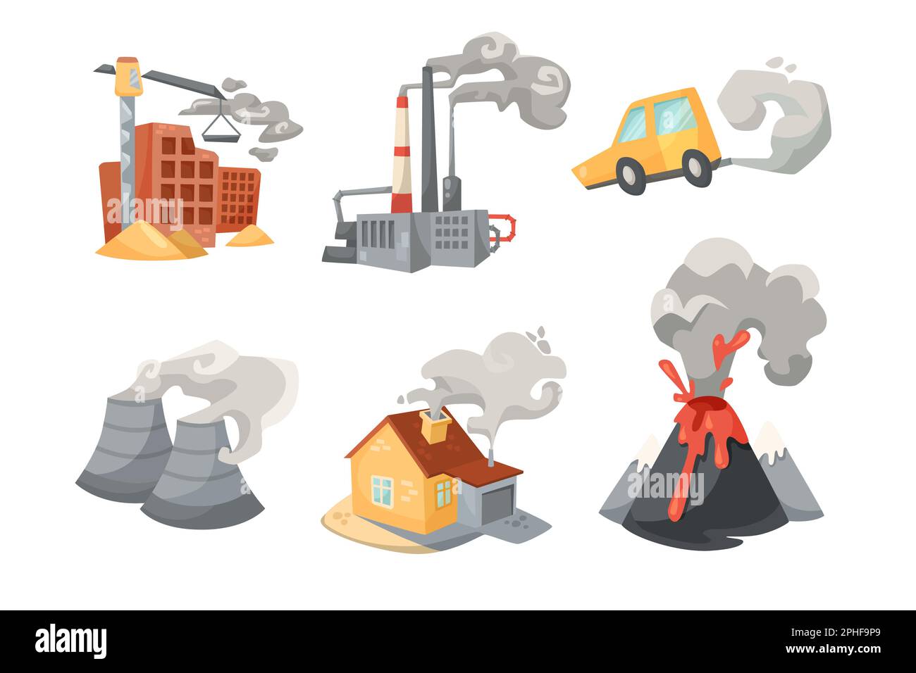 Air pollution cartoon hi-res stock photography and images - Alamy