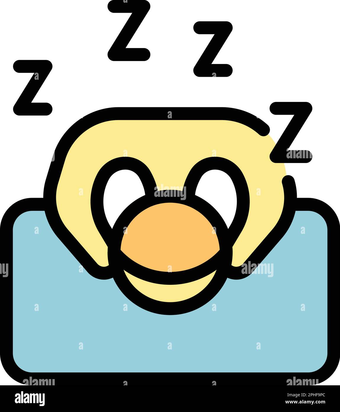 Sleeping person icon. Outline Sleeping person vector icon for web ...