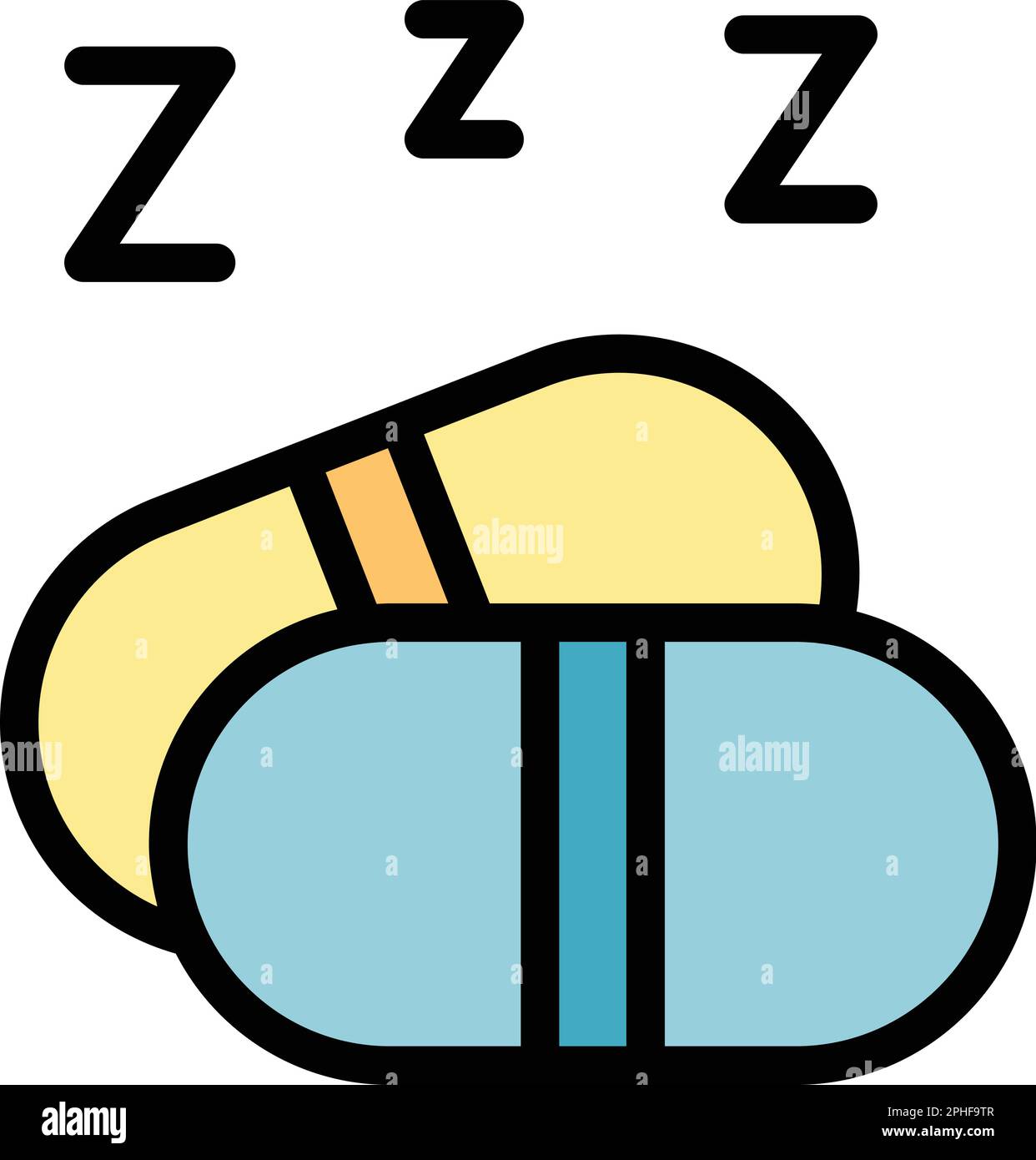 Sleeping drugs icon. Outline Sleeping drugs vector icon for web design ...