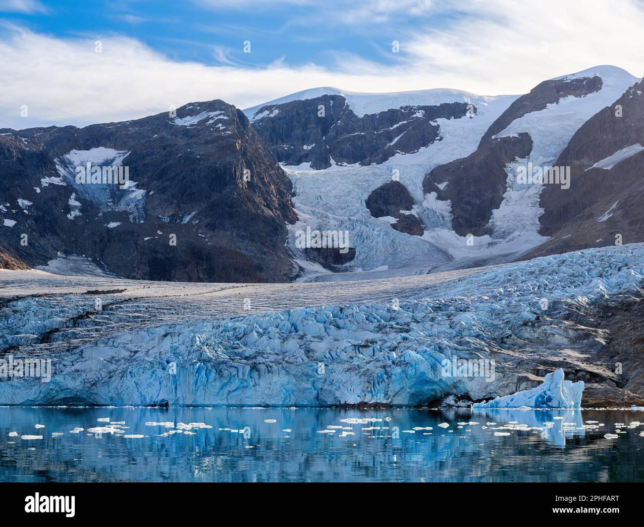 Hahn Glacier. Landscape in the Johan Petersen Fjord, a branch of the ...