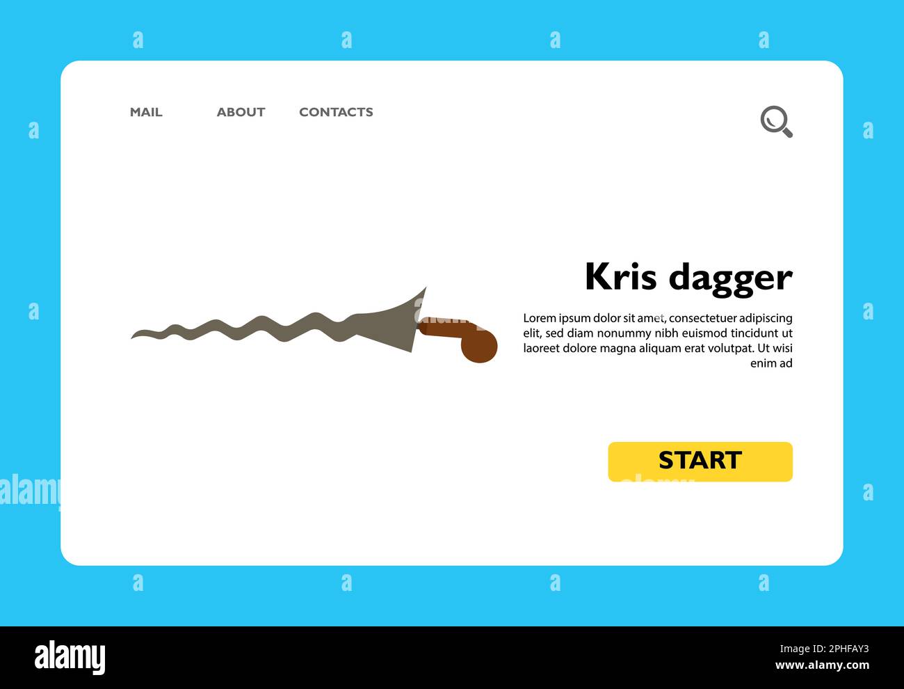 Kris dagger vector icon Stock Vector Image & Art - Alamy