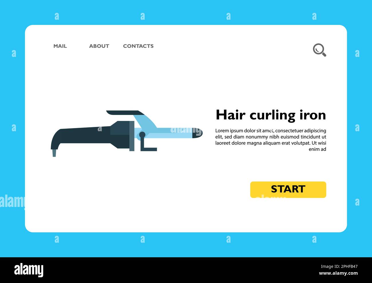 Hair flat iron appliance Stock Vector Images - Alamy