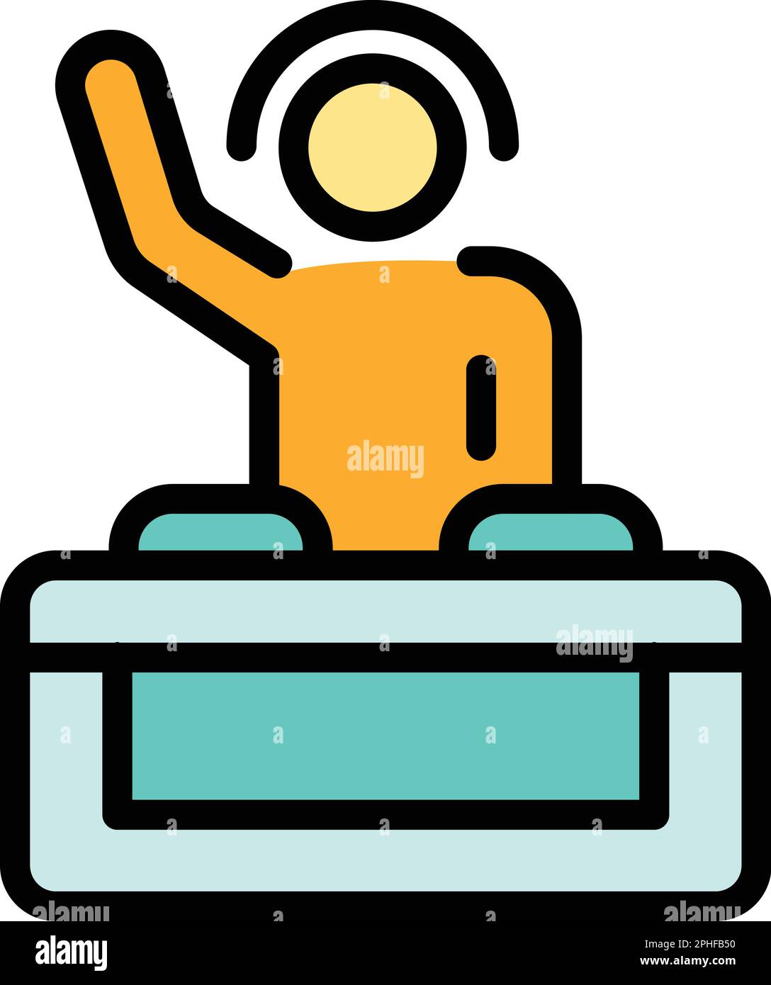 Dj party icon. Outline Dj party vector icon for web design isolated on ...
