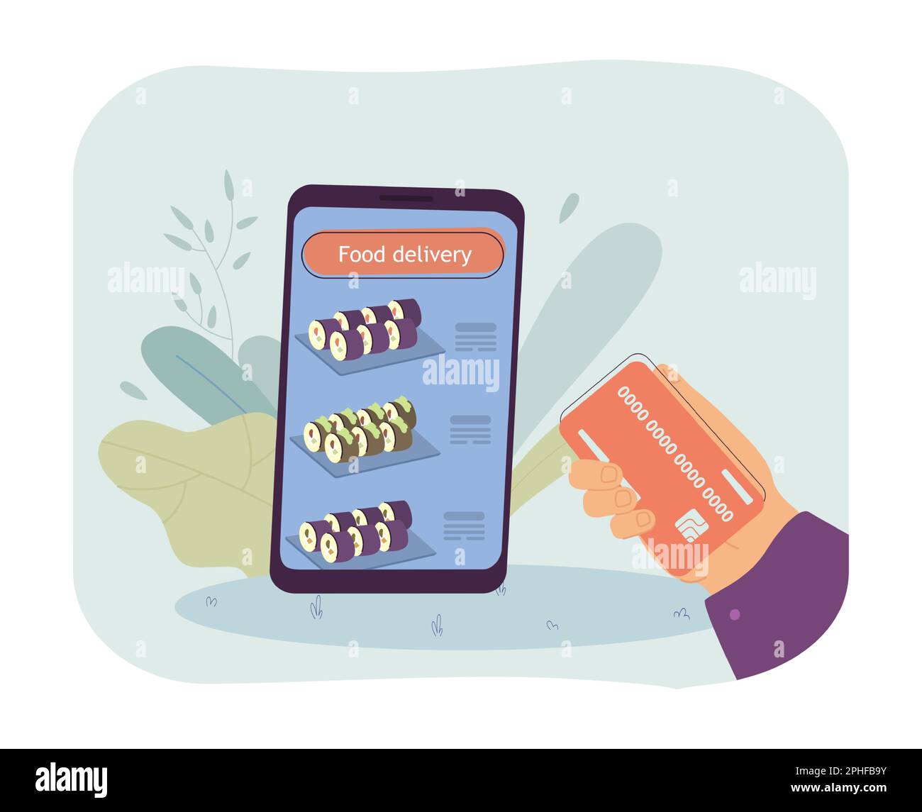 Hand paying order credit card Cut Out Stock Images & Pictures - Alamy