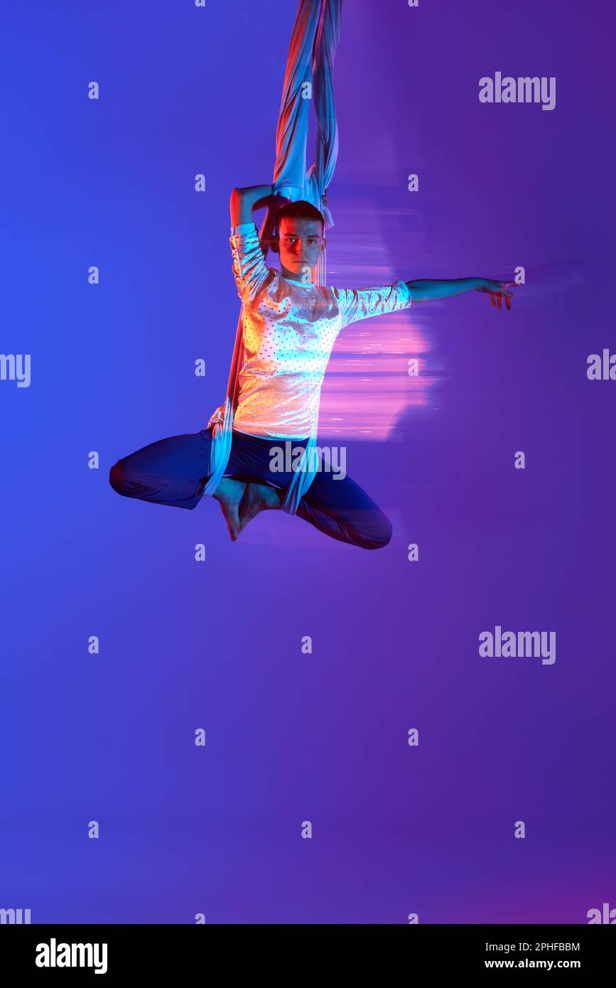 Professional attractive fit gymnast in hi-res stock photography and ...