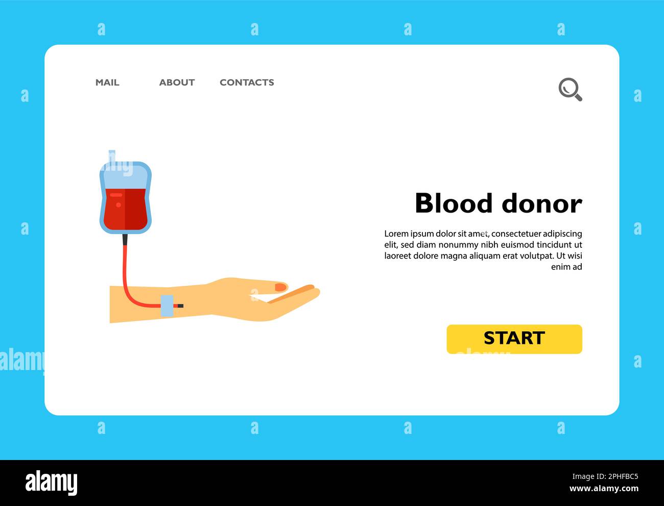 Hand of blood donor during donation icon Stock Vector Image & Art - Alamy