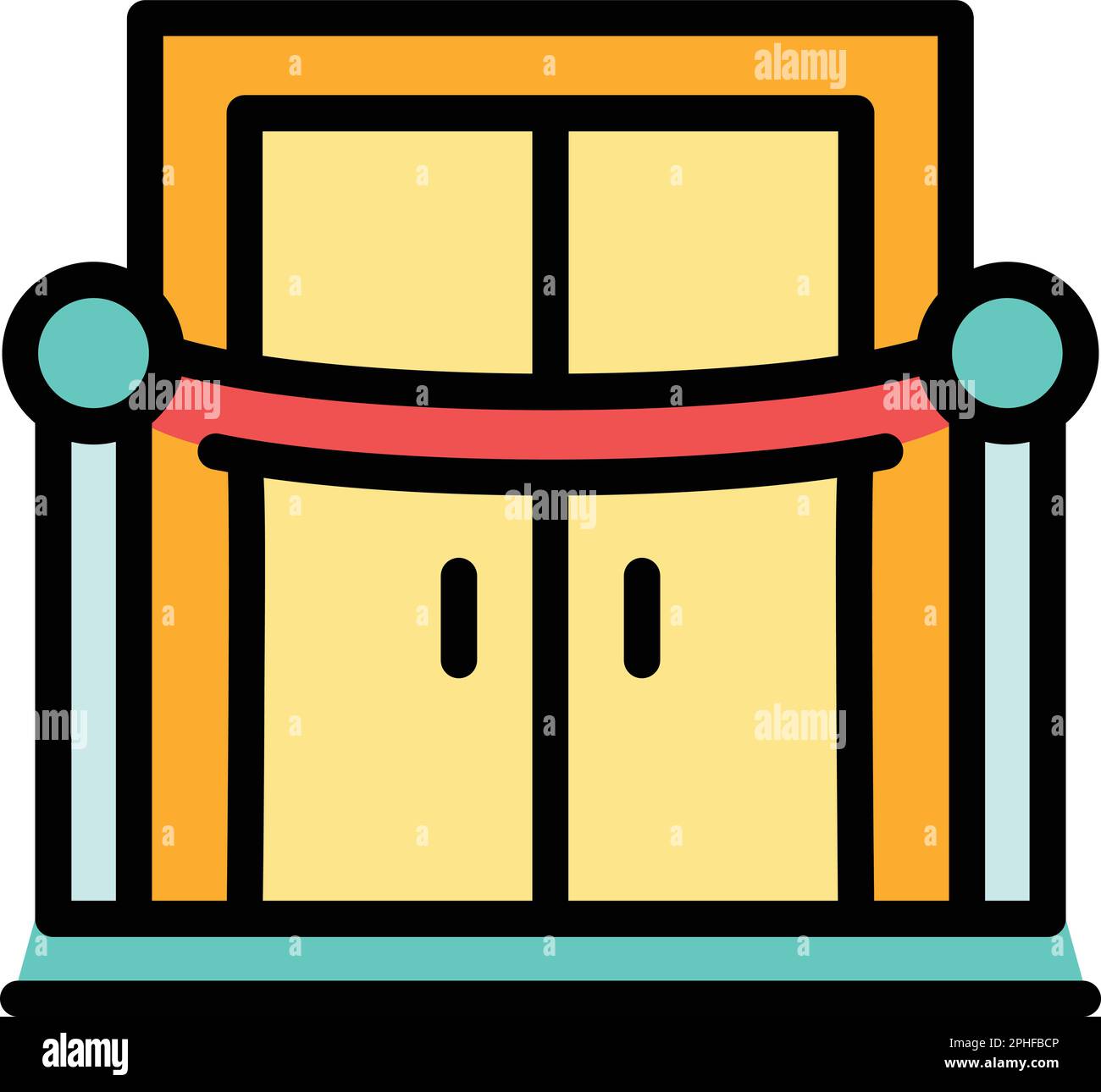 Entry club icon. Outline Entry club vector icon for web design isolated ...