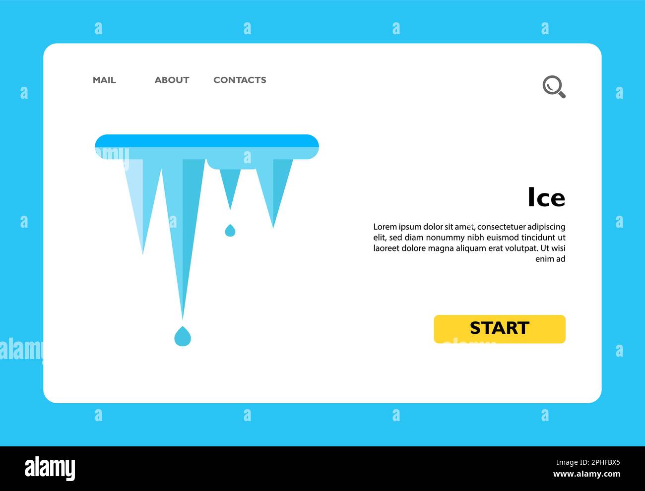 Hanging spike of frozen water Stock Vector Images - Alamy