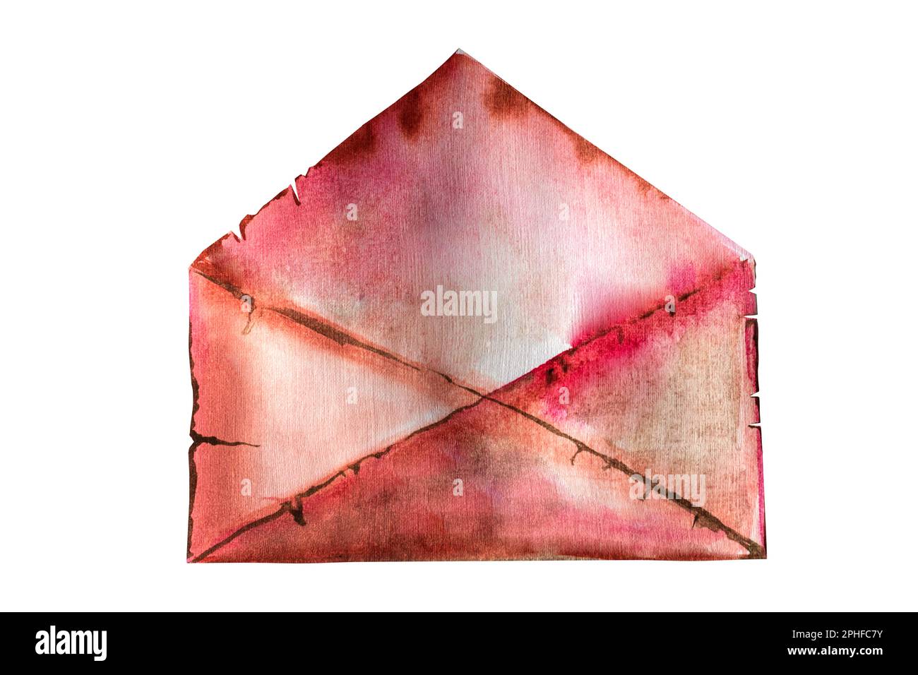 The envelope. Watercolor illustration. Watercolor drawing of an ...