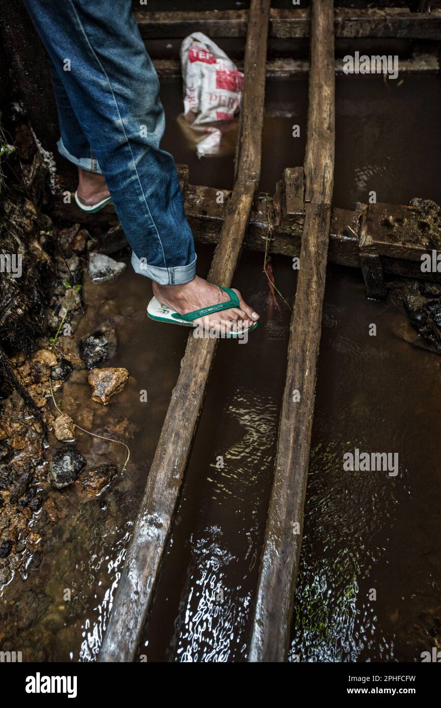 Illegal gold extraction in Java, Indonesia, Asia Stock Photo - Alamy