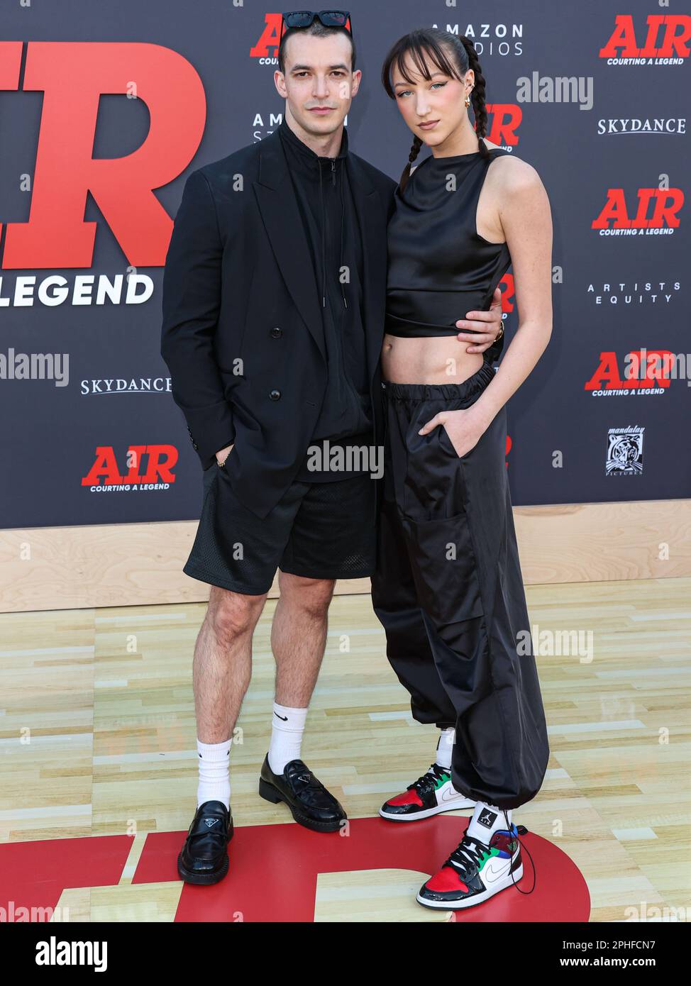 WESTWOOD, LOS ANGELES, CALIFORNIA, USA - MARCH 27: Bryan Pearn and Ava Michelle arrive at the ...