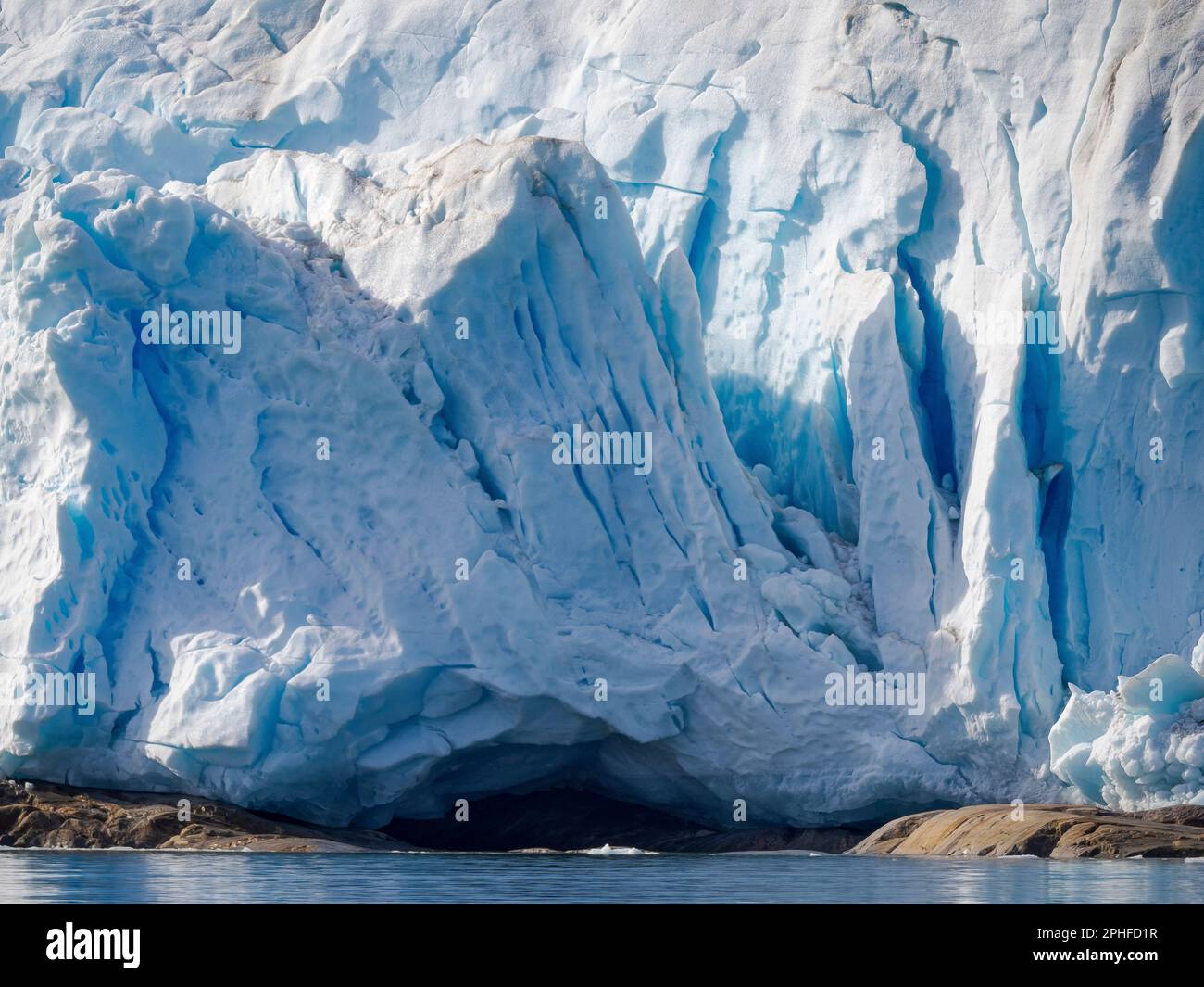 Hahn Glacier and its glacier mouth. Landscape in the Johan Petersen ...
